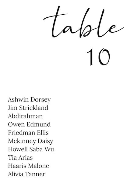 Table Number Template Images Free Download On Freepik