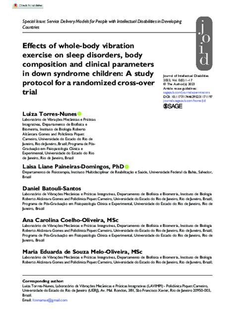 Pdf Effects Of Whole Body Vibration Exercise On Sleep Disorders Body