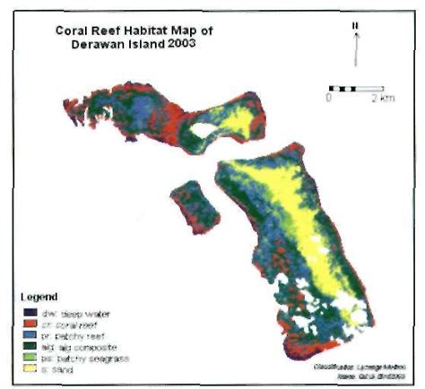 Coral Reef Habitat Map Of Quickbird Image Of October 2003 With Water Download Scientific