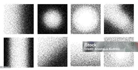 그라디언트 노이즈 그레인 텍스처 검은색 점선 거친 추상 사각형 모양 노이즈 그레인 그런지 도트 워크 또는 점묘 효과의 희미한 그라데이션이 있습니다 점선 하프톤 기하학적 도형