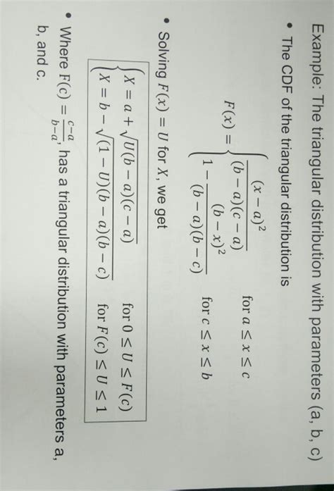 Solved Example The Triangular Distribution With Parameters