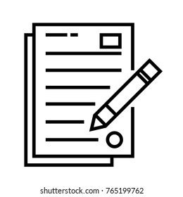 Form Vector Outline Icon Stock Vector Royalty Free 765199762