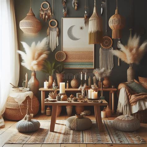 Boho Oasis Bohemian Design With A Serene And Peaceful Vibeus Stock