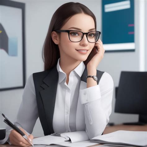 Premium Ai Image A Woman Office Worker With A Data Statistics Background