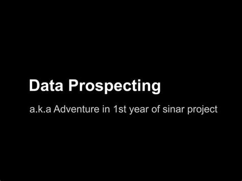 Data Prospecting Odp