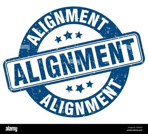 Alignment Stamp Alignment Sign Round Grunge Label Stock Vector Image
