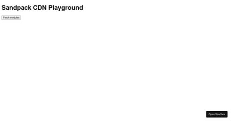Sandpack Cdn Playground Codesandbox