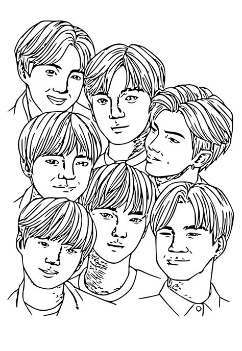 Top 99 Imagen Dibujos Para Colorear De Bts Ecovermx