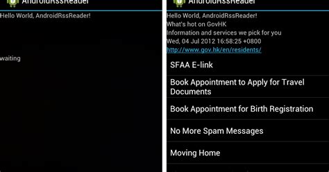 Android Er Rss Feed Reader Run In Asynctask