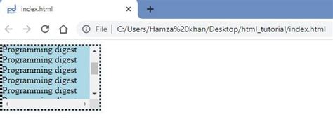 Overflow Property In Html And Css With Programming Examples