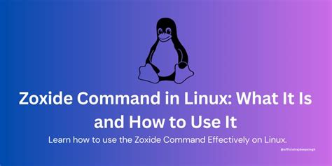 Rajdeep Singh On Linkedin Linux Linuxcommand Zoxide