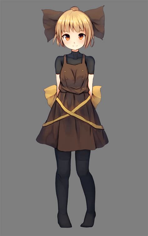 Safebooru 1girl Adapted Costume Arms Behind Back Black Legwear Blonde