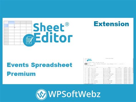 Wp Sheet Editor Events Spreadsheet Pro Latest Version