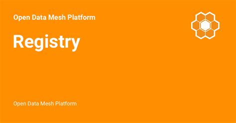 Registry Open Data Mesh Platform