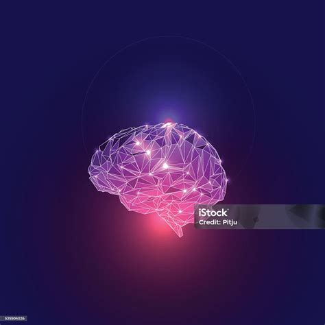 Triangular Polygons Human Brain Stock Illustration Download Image Now Abstract Technology