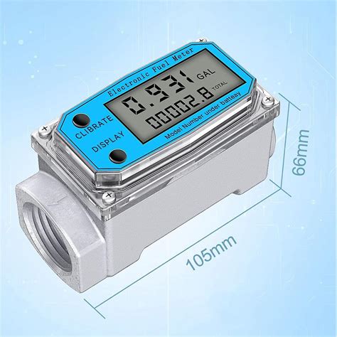 Digital Turbine Water Flow Meter Digital Lcd Skjerm Med Npt Counter Og Fnpt Gjenge Gassolje