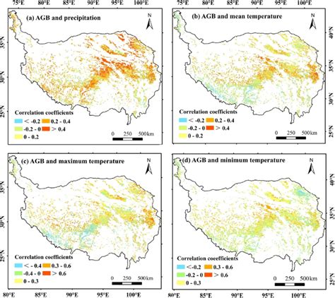 Spatial Distributions Of Correlation Coefficients Between The Download Scientific Diagram