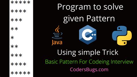 Program To Print Given Star Pattern In Java Using Simple Trick Codersbugs
