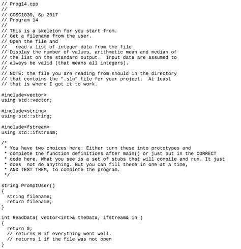 Solved You Will Create One Source Code Program Prog Cpp Chegg Com