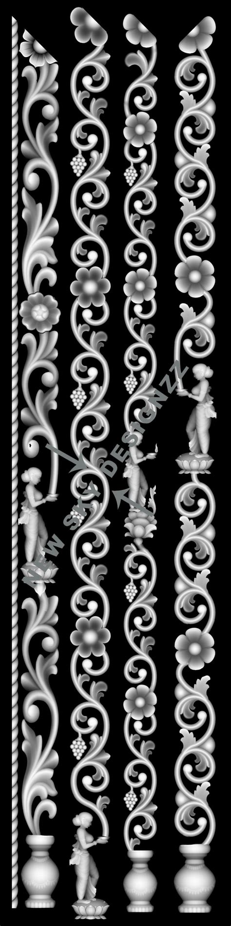Grayscale 3d Relief Border