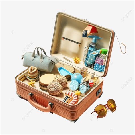 일반 쇼핑 물건이 들어 있는 여행가방을 엽니다 가방 수하물 서류 가방 Png 일러스트 및 이미지 에 대한 무료 다운로드 Pngtree