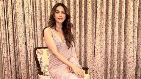 Rakul Preet Singh Looks Magical In Blush Pink Sequinned Saree And