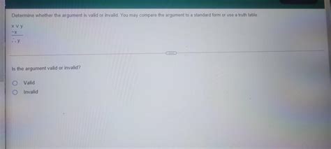 solved determine whether the argument is valid or invalid