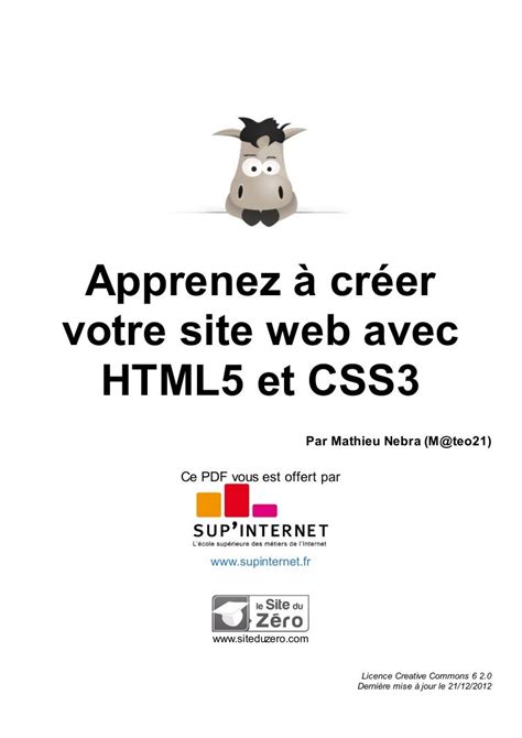 Apprendre Le Html5 Et Css3 Pdf Lasopafever