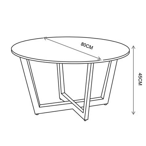 Decofurn Rose 80cm Round Coffee Table Decofurn Furniture