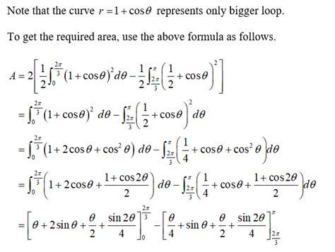 answered find the area inside the larger loop… bartleby