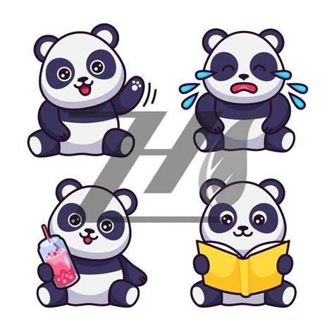 دانلود مجموعه وکتور بچه پاندا دانلود رایگان فایل لایه باز، Psd، وکتور