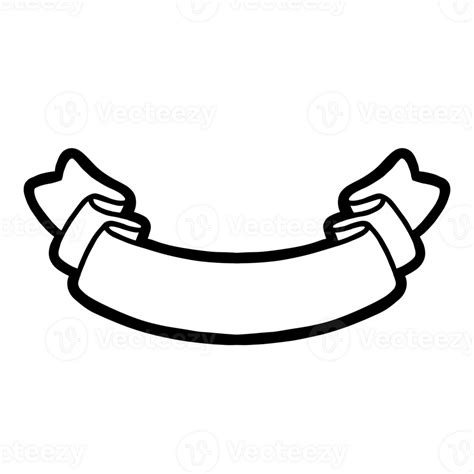 Outline Cute Ribbon 23530075 Png
