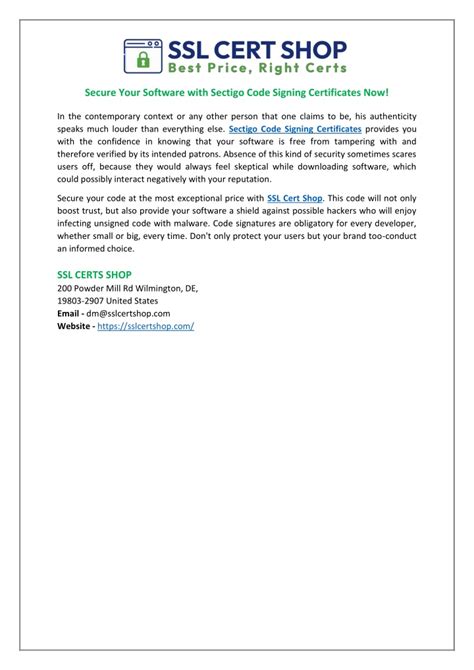 Ppt Secure Your Software With Sectigo Code Signing Certificates Now