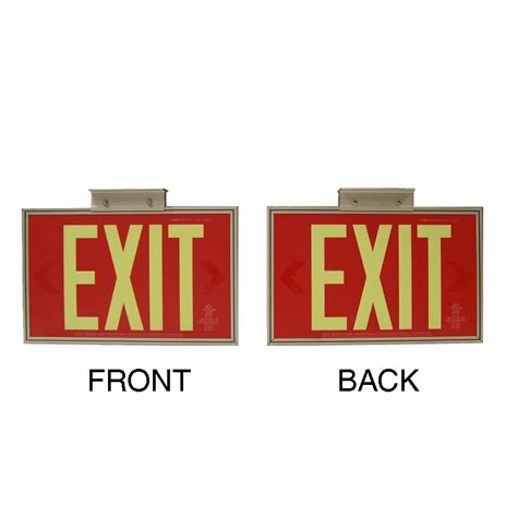 EverGlow NA Inc Exit Signs Red Exit Sign 2 Sides Standard Architectural Frame Mounting