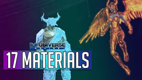 Dcuo Powerset Materials All 17 Materials Youtube
