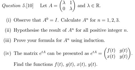 question 5 10 let a and a r i observe that ao i calculate an for n 123