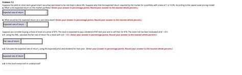 Solved Problem Suppose The Yield On Short Term Chegg Com