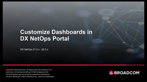 Customize Dashboards In Dx Netops Portal Youtube