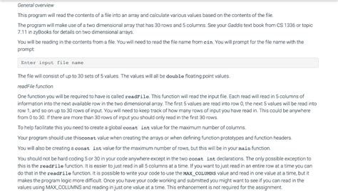 solved c requirements the program must make use of a two