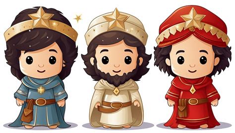 Premium Ai Image Cute Chibi The 3 Wise Men
