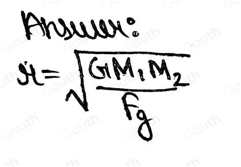 solved the formula to calculate the gravitational force between two