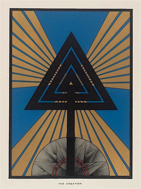Olga Fröbe Kapteyn Kether The Creation 1930 Screenprint 495 X 36 Cm Paper Size Art