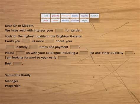 Business Emails Complete The Sentence