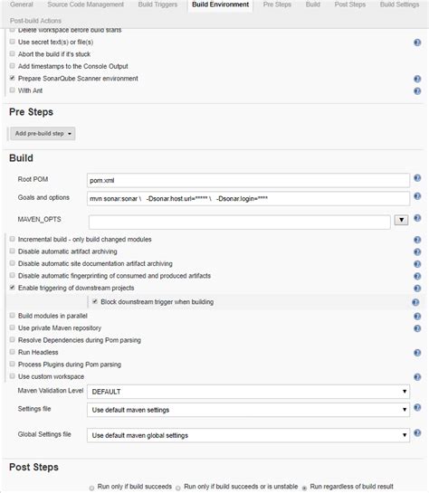 Why Jenkins Job For Maven Project Throws Error After Specifying Maven Goals To Trigger Sonarqube