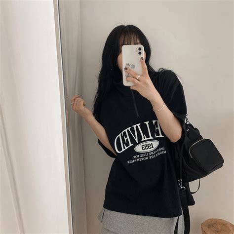 카라 오픈 리브 레터링 반팔 지퍼 아노락 에이블리