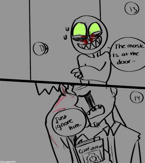 A Cartoon Drawing Of A Man With Green Eyes And An Alien Like Face Holding A Book