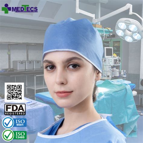 Fda Colorful Disposable Women Doctor Medical Surgical Scrub Hat Caps