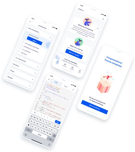 android and ios app to learn c programiz