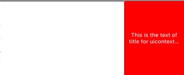 Ios Title Of UIContextualAction Does Not Show Full Of Text Stack Overflow