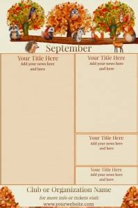 September Newsletter Template Postermywall